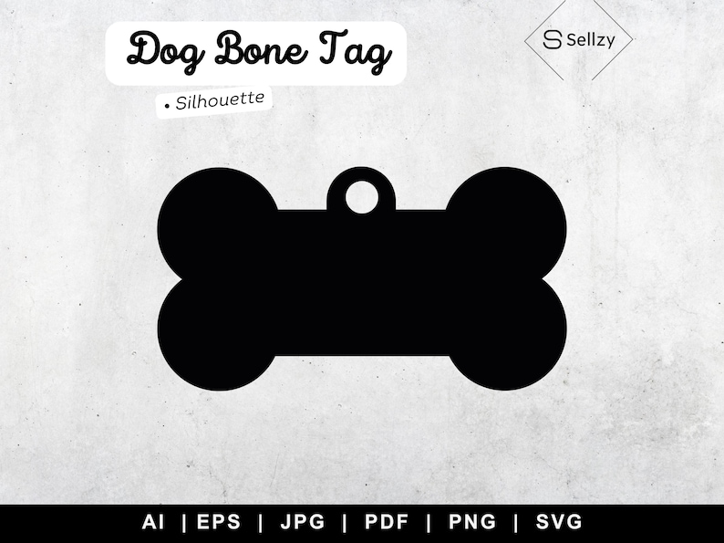 Dog Bone Tag Outline Svg | Dog Bone Cricut File | Dog Tag Outline | Dog ...