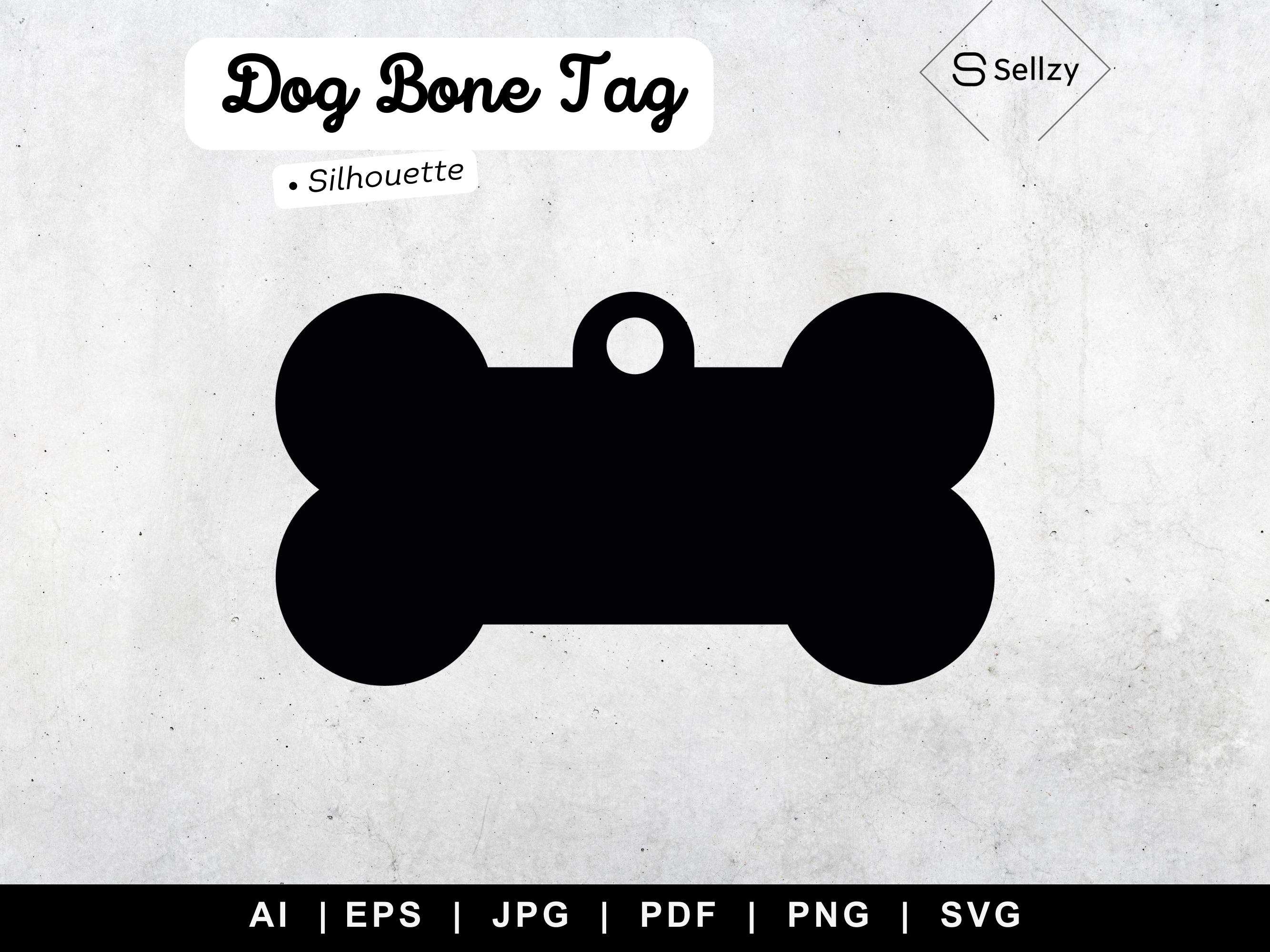 Dog Bone Tag Outline Svg | Dog Bone Cricut File | Dog Tag Outline | Dog ...
