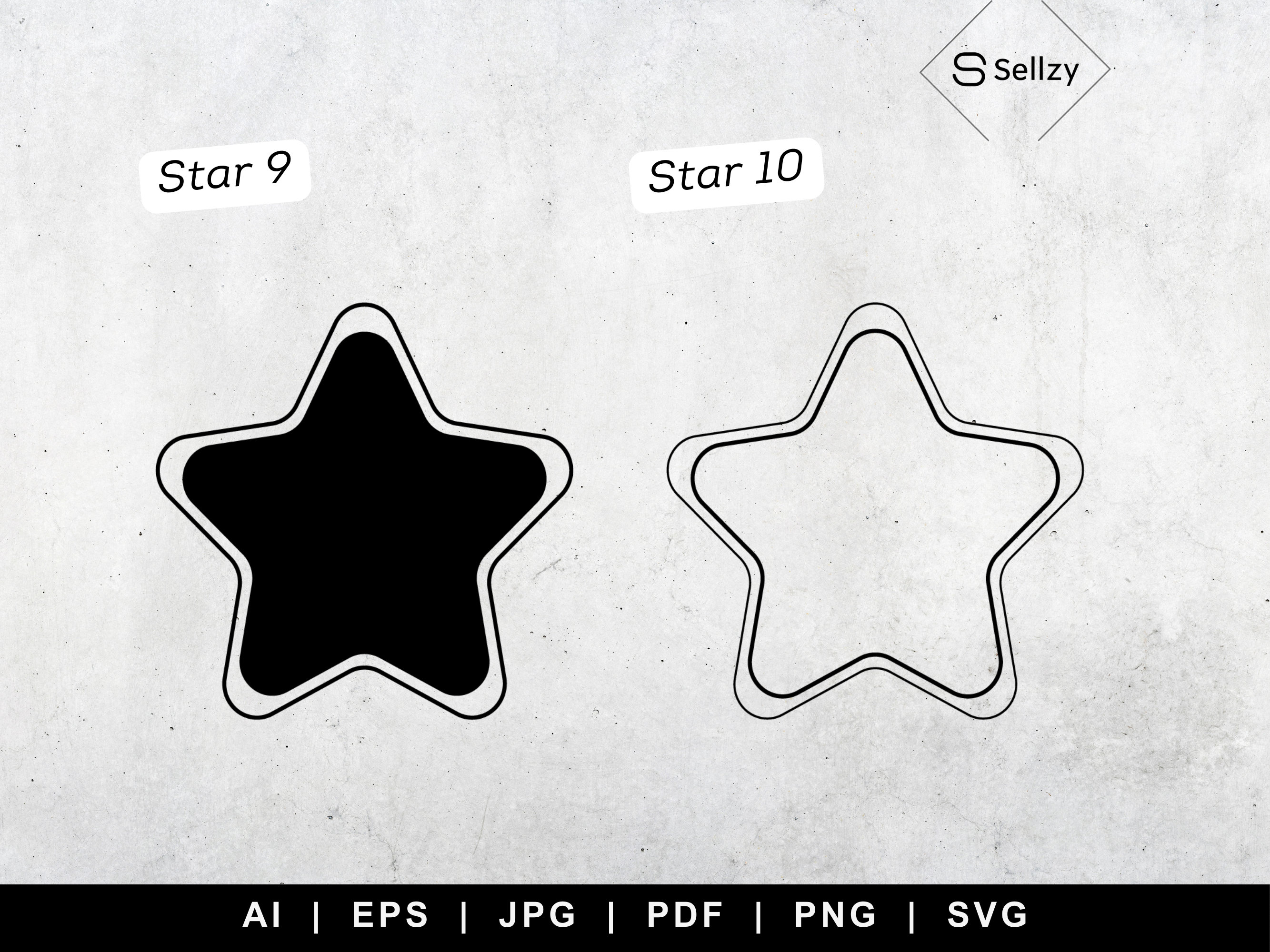 Star Bundle SVG | Star Icon SVG | Star Clipart | Star Outline SVG ...