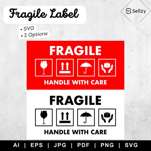 Fragile Stickers - Etsy