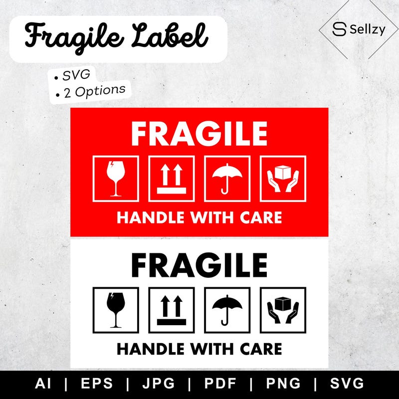 Buy Handle With Care Stickers Online In India - Etsy India