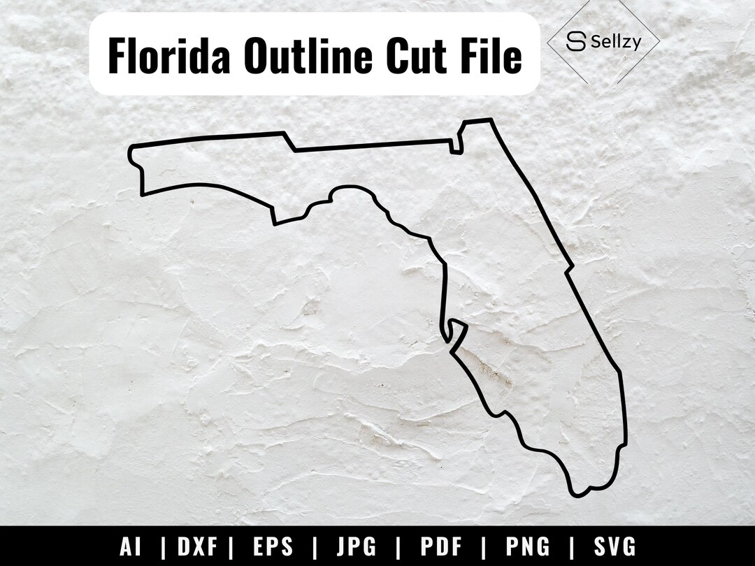 Florida Outline SVG Files | Florida Cut Files | Florida Outline PNG ...