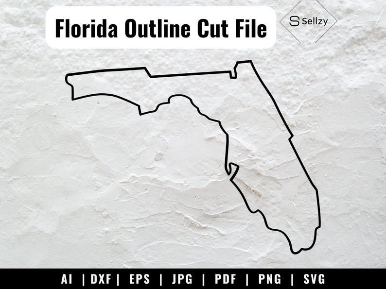 Florida Outline SVG Files Florida Cut Files Florida Outline PNG Florida ...