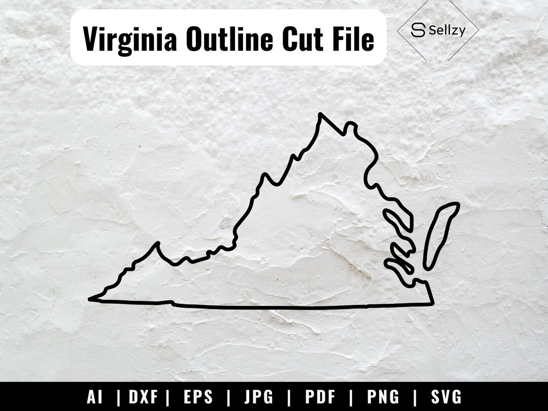 Virginia Outline SVG Files | Virginia Cut Files | Virginia Vector | USA ...