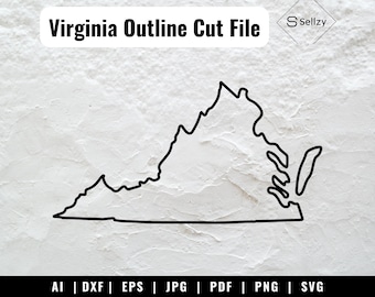 Virginia Outline SVG Files | Virginia Silhouette SVG Files | Virginia ...