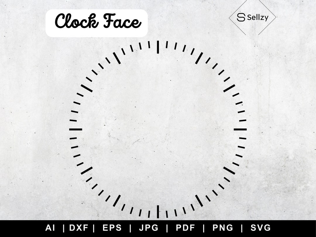 Clock Face SVG | Clock Background SVG | Digital Clock Faces for Crafts ...