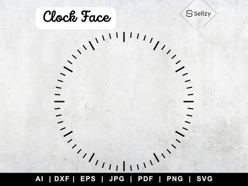 Clock Face SVG Clock Background SVG Digital Clock Faces for Crafts and ...