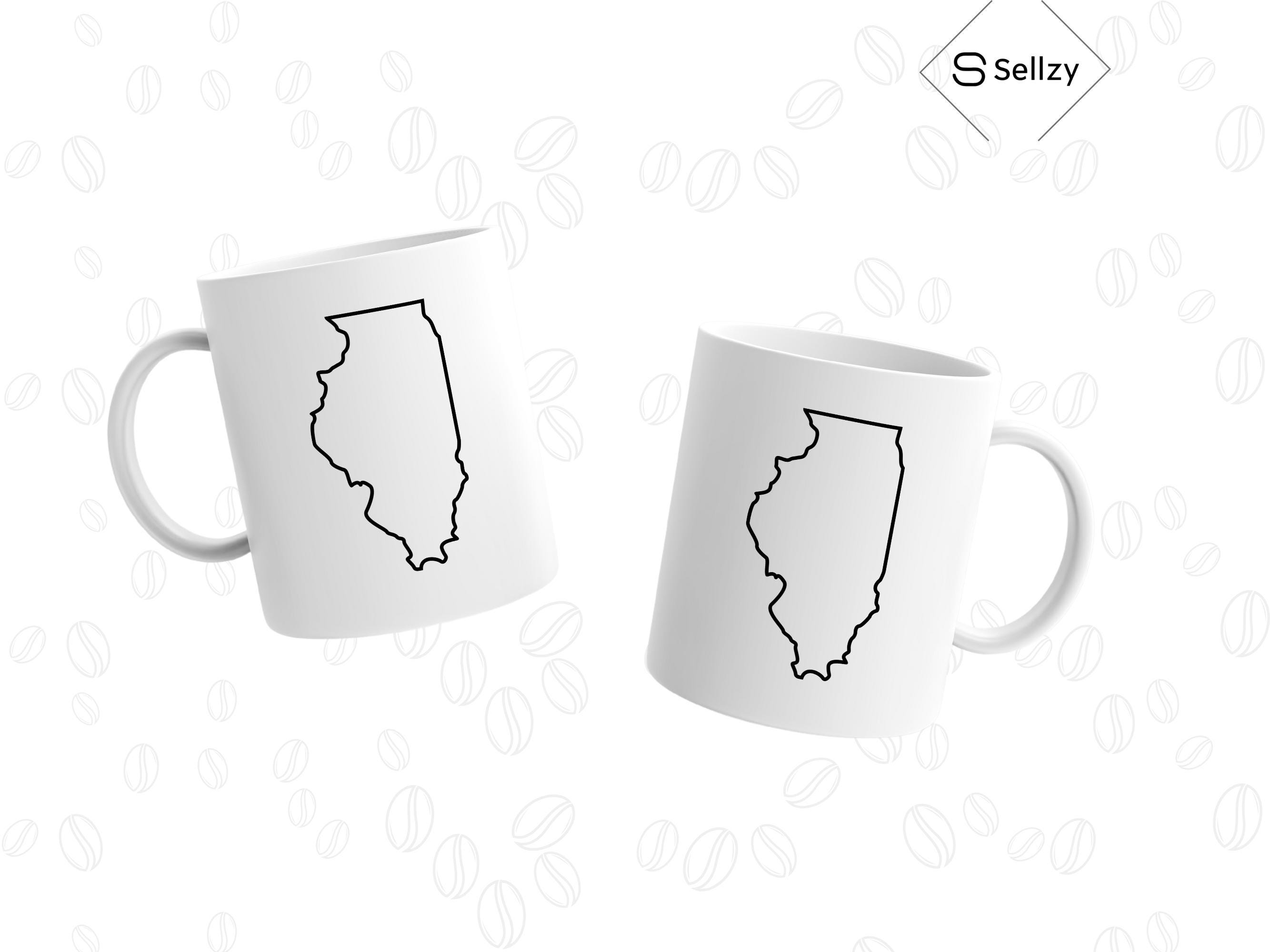Illinois Outline SVG Files | Illinois Cut Files | Illinois Outline PNG ...