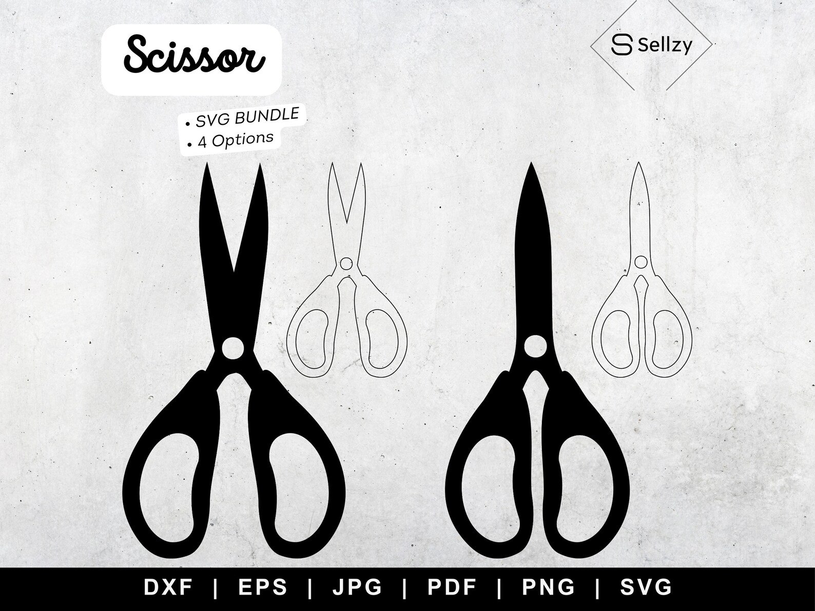 Scissors Bundle SVG | Scissors Outline SVG | Crafting Scissors ...