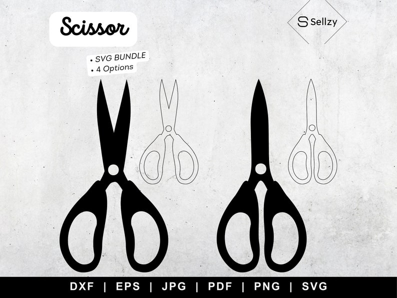 Scissors Bundle SVG | Scissors Outline SVG | Crafting Scissors ...