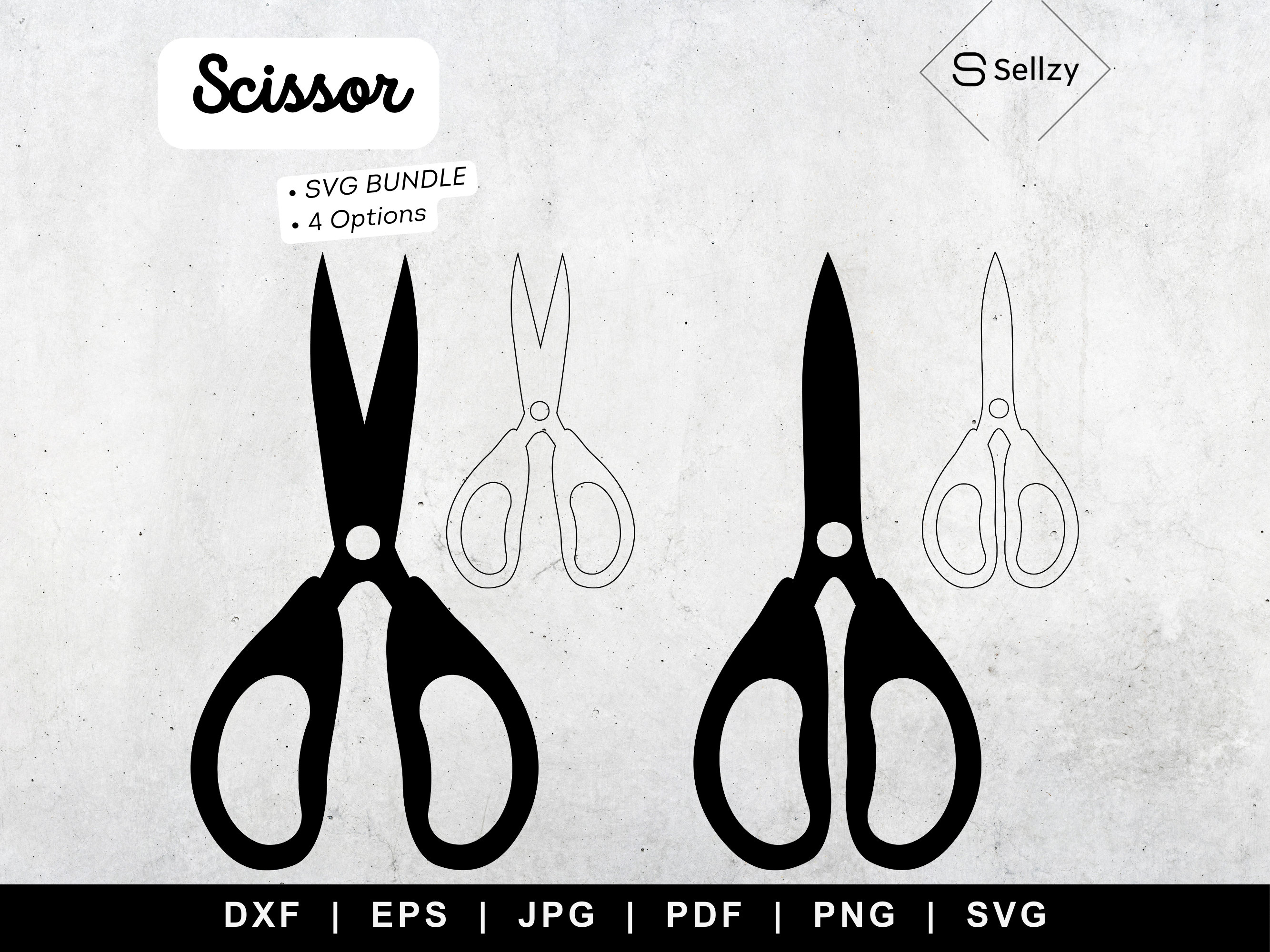 Scissors Bundle SVG | Scissors Outline SVG | Crafting Scissors ...