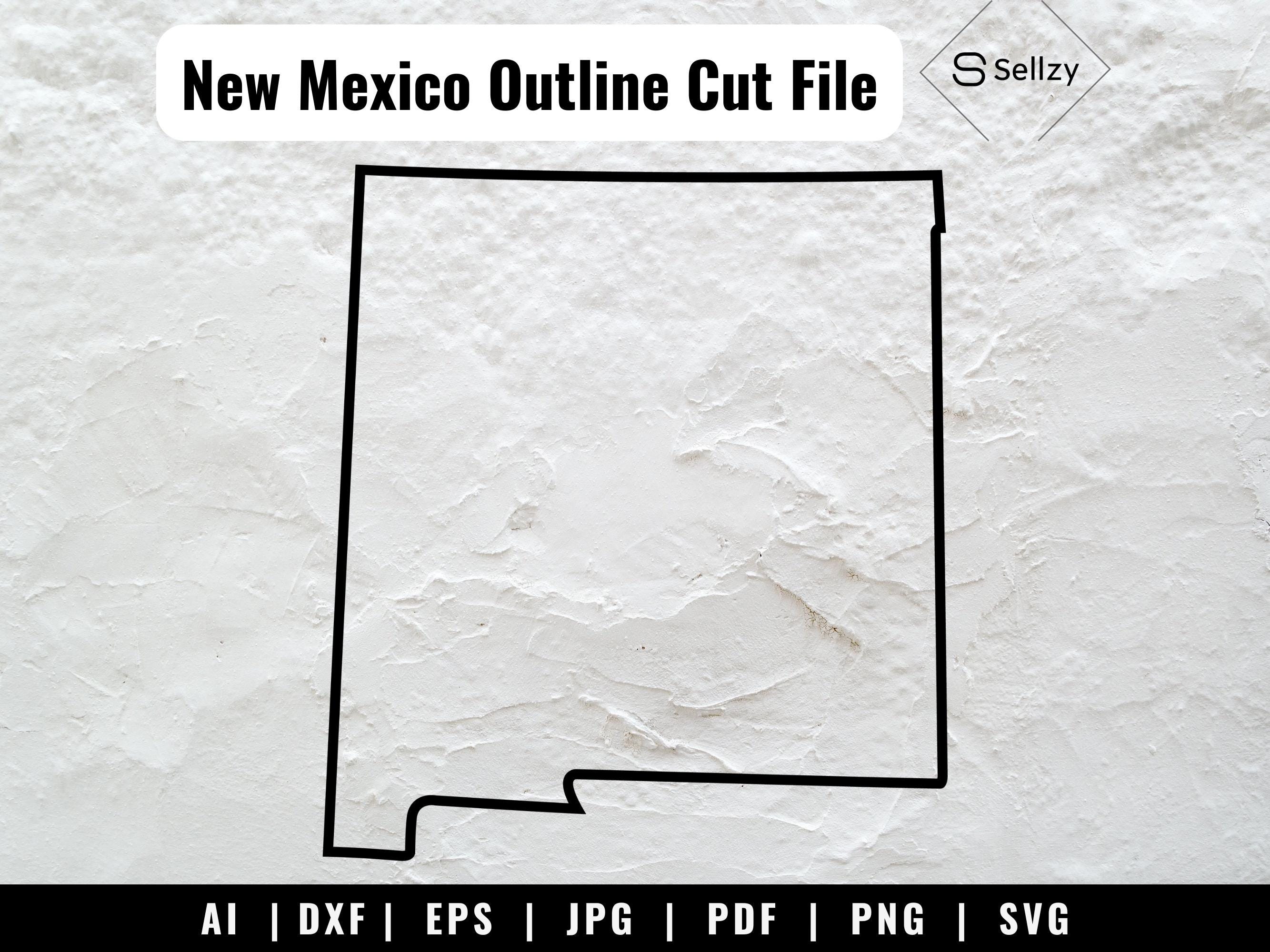 New Mexico Outline SVG Files | New Mexico Cut Files | New Mexico Vector ...