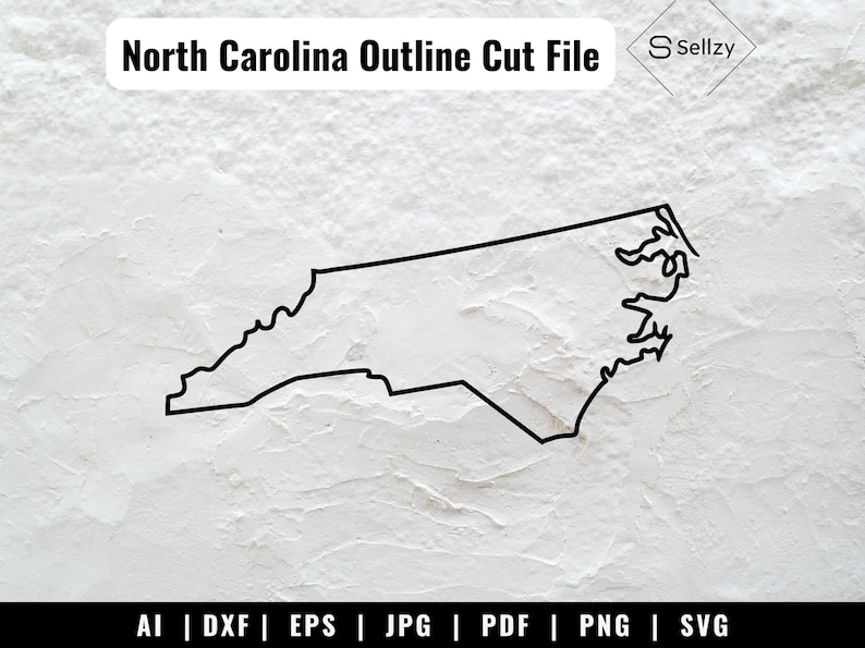 North Carolina Outline SVG Files | North Carolina Cut Files | North ...