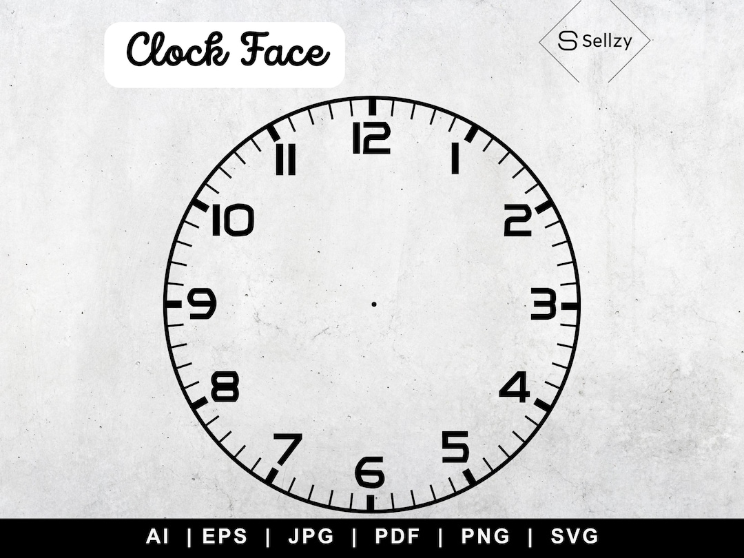 Clock Face SVG | Elegant Clock Face SVG | Modern Clock Face Cut Files ...