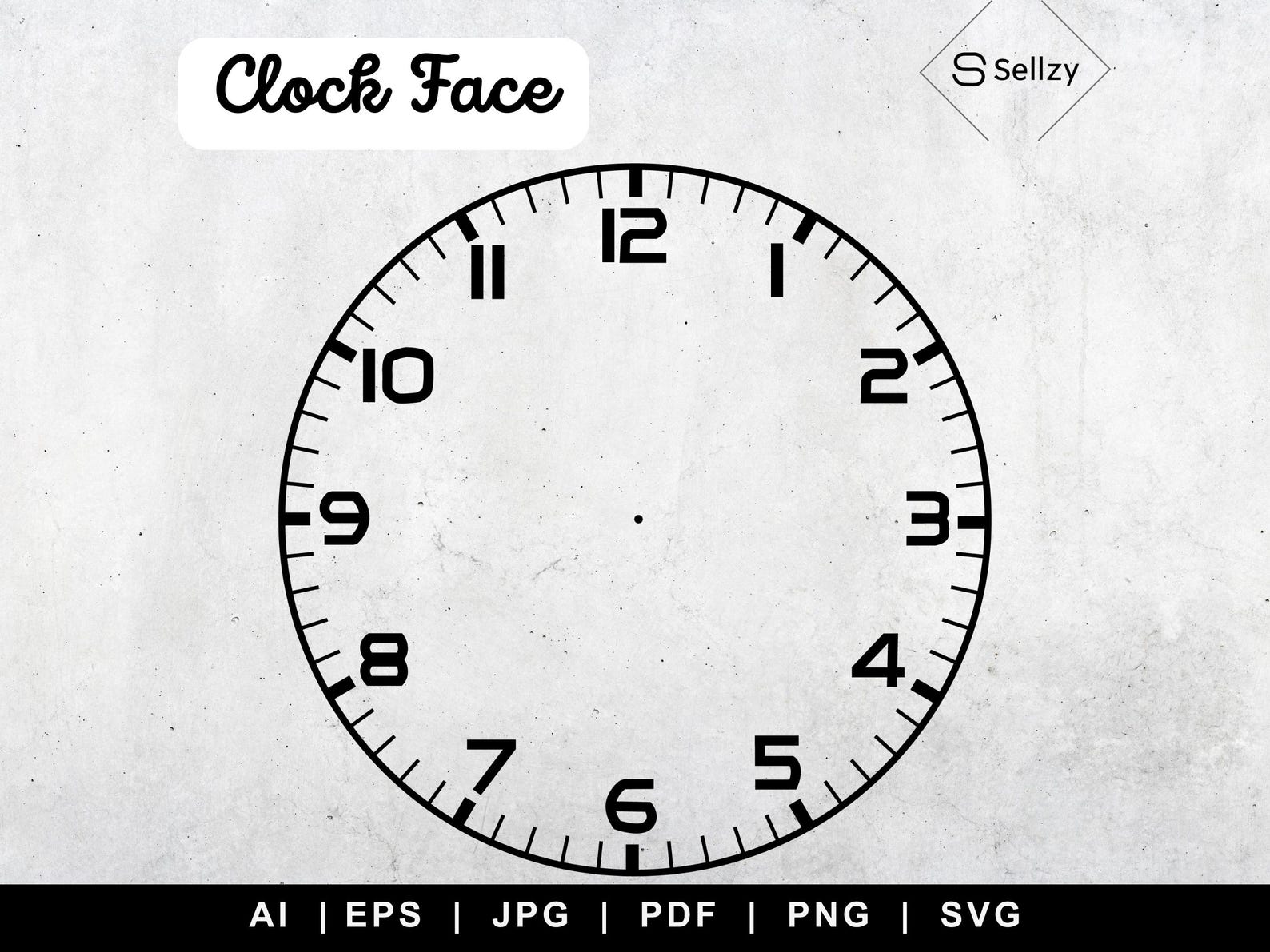 Uhr Gesicht SVG | Elegantes Ziffernblatt SVG | Modernes Zifferblatt ...