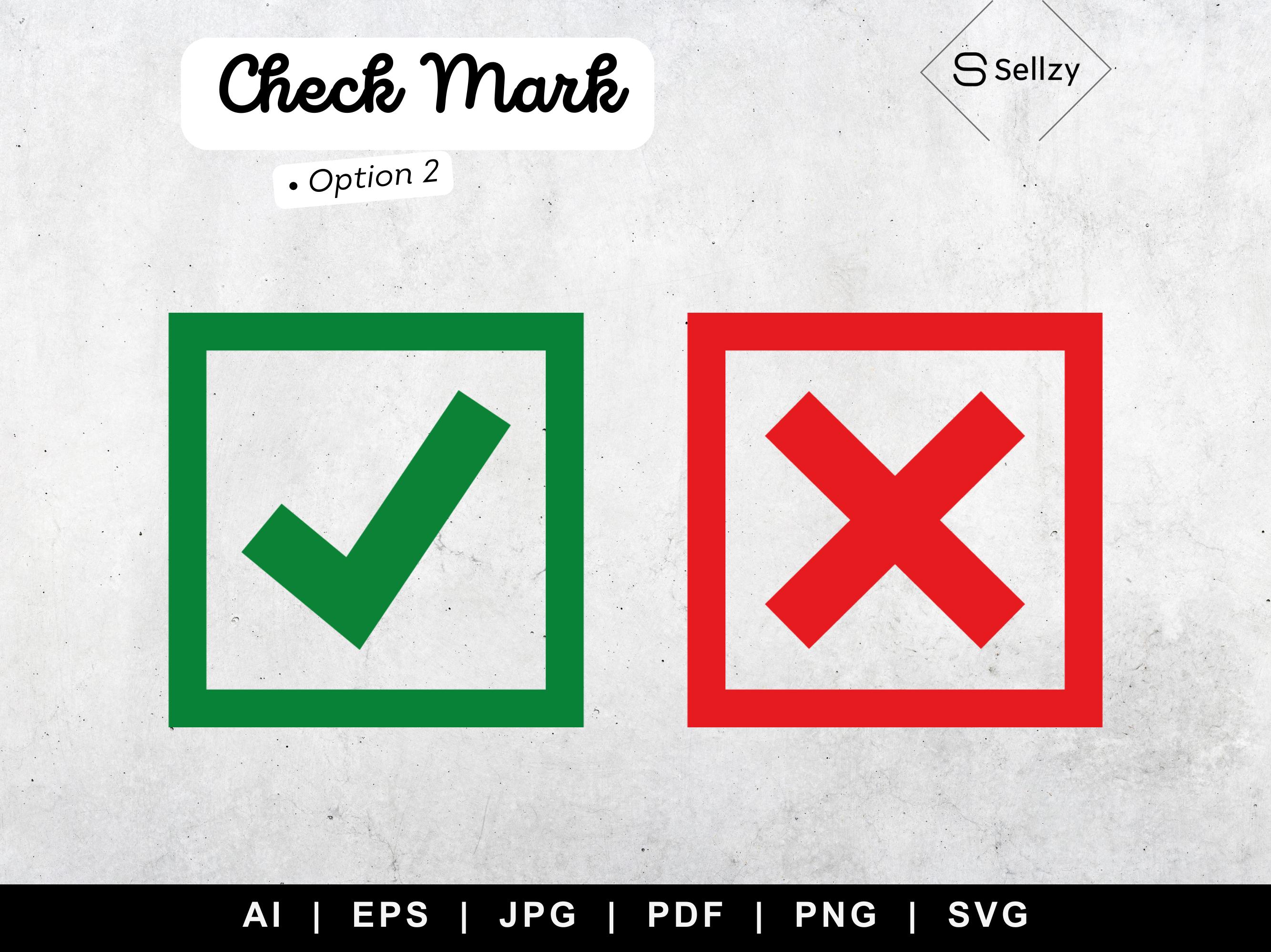Check Mark Icon SVG Check Mark SVG Check Box List Tick and Cross SVG ...