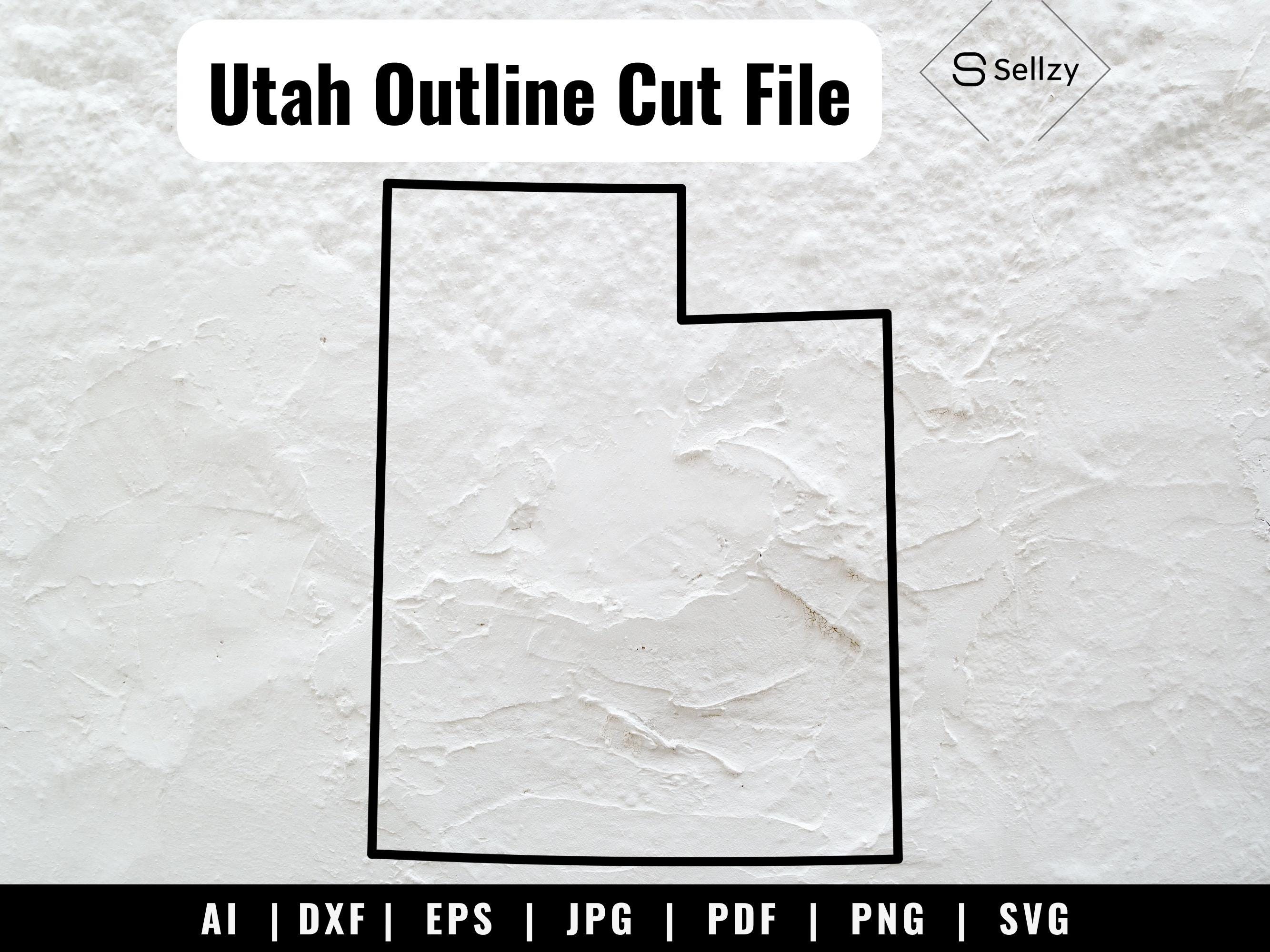 Utah Outline SVG Files | Utah Cut Files | Utah Outline PNG | Utah ...