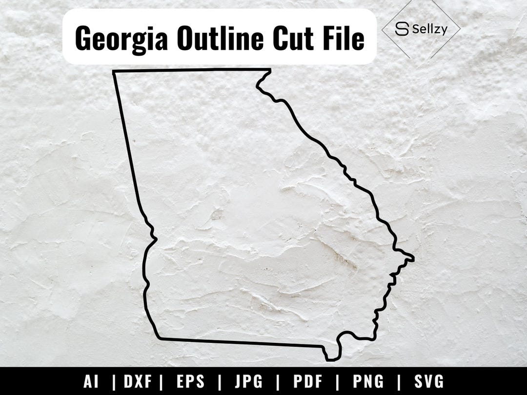 Georgia Outline SVG Files | Georgia Cut Files | Georgia Outline PNG ...