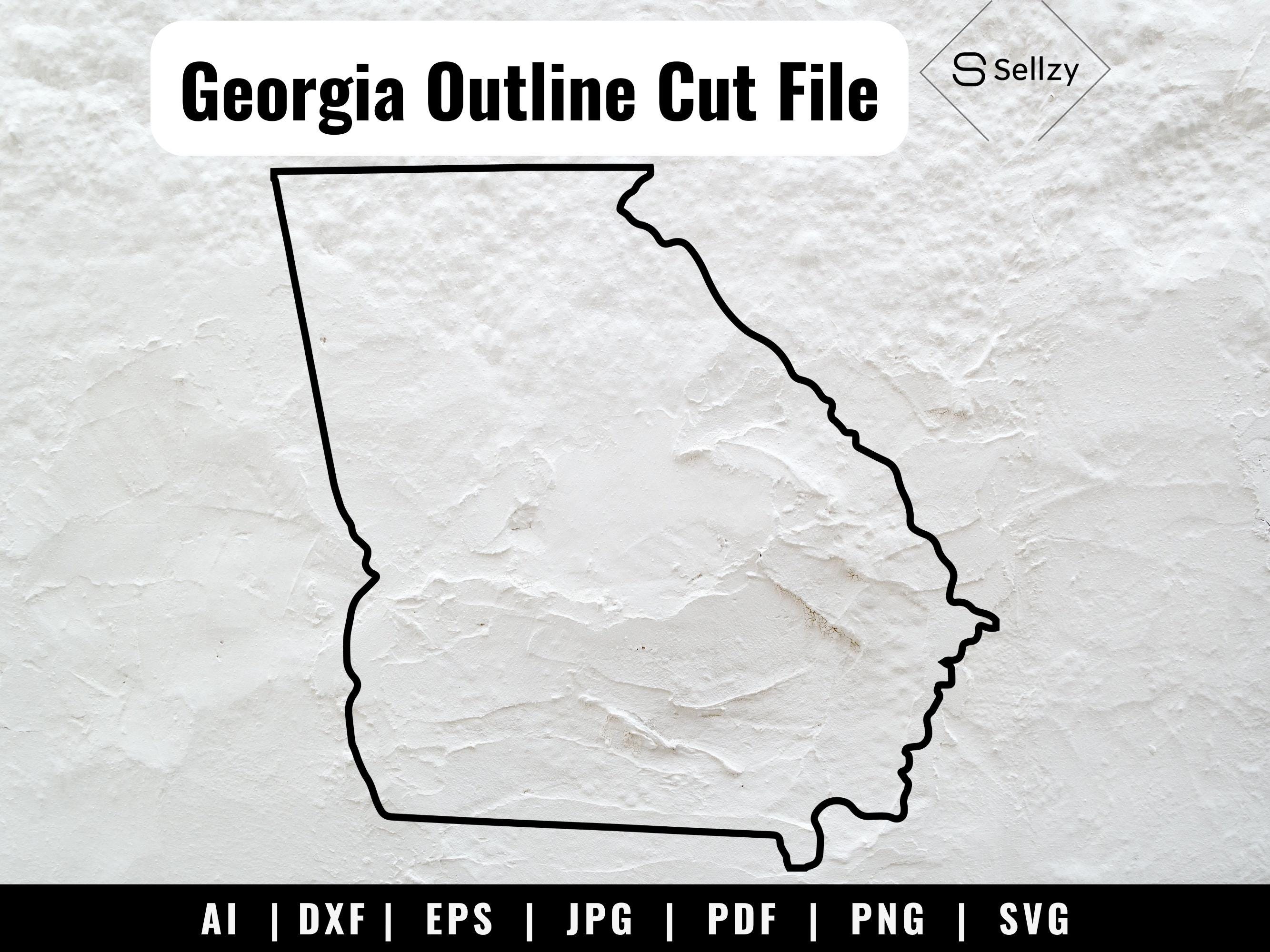 Georgia Outline SVG Files | Georgia Cut Files | Georgia Outline PNG ...