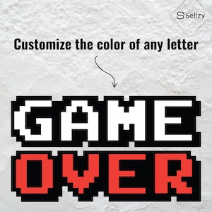 Game Over Pixels | Game Over SVG | Game Over Cricut SVG | Funny Gamer ...