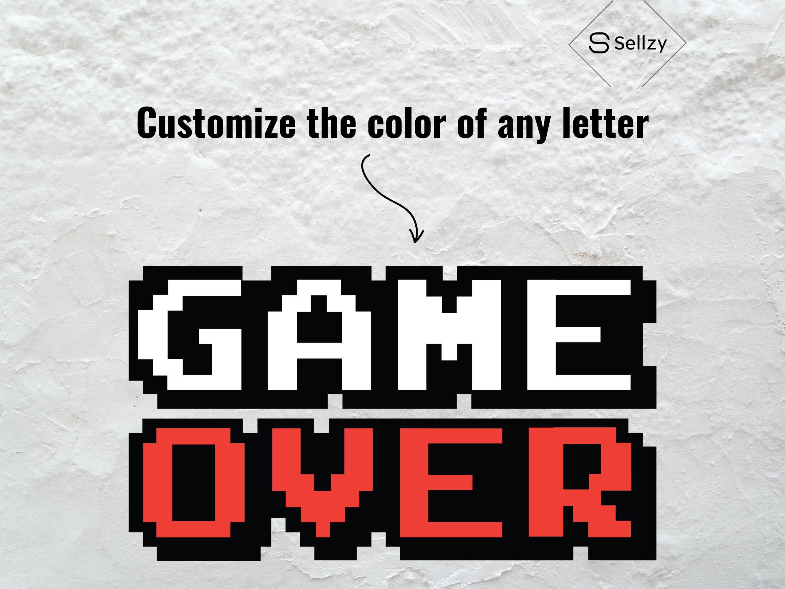 Game Over Pixels | Game Over SVG | Game Over Cricut SVG | Funny Gamer ...