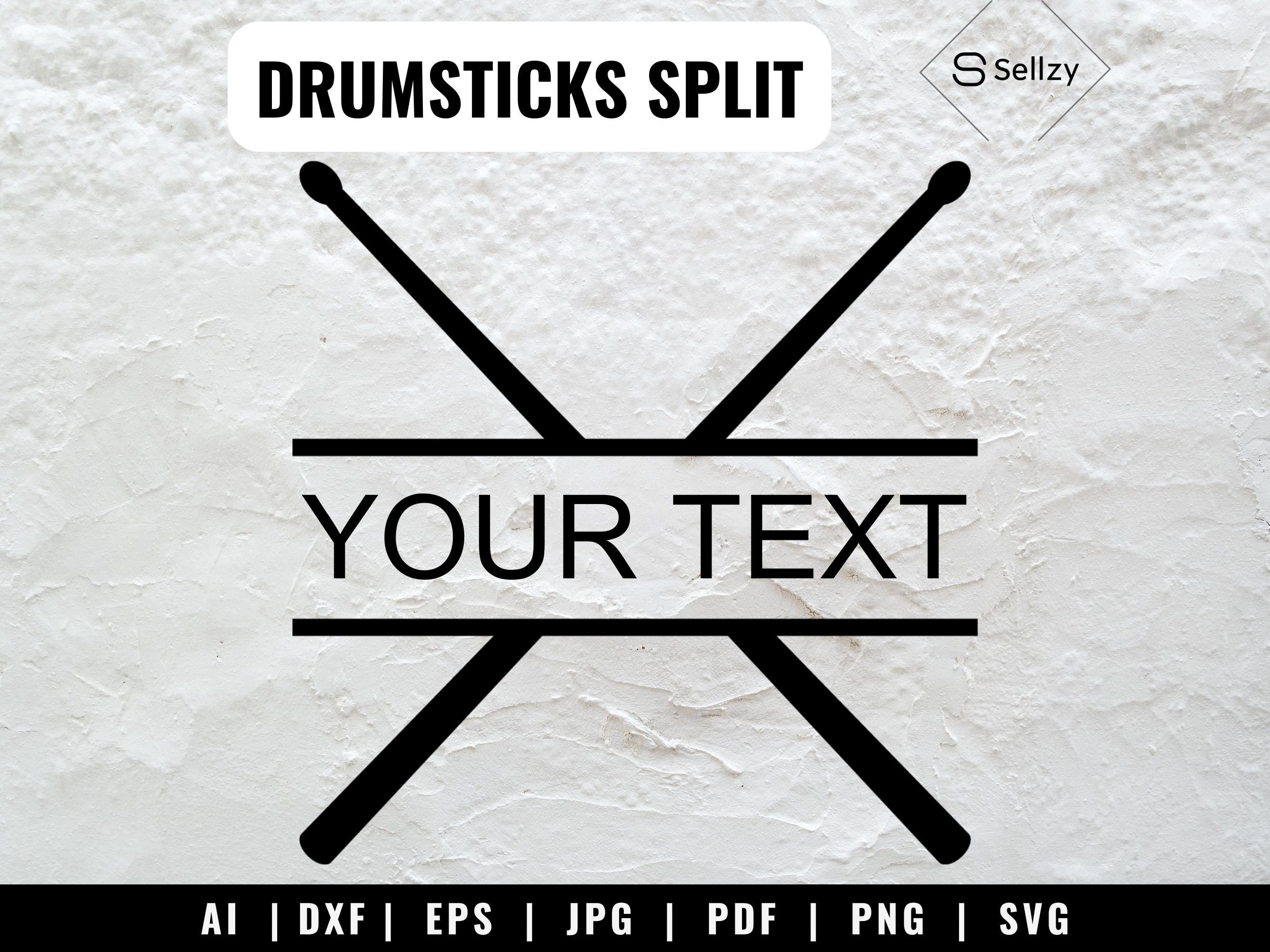 Drumsticks Monogram SVG | Drumsticks SVG Files | Drumsticks Cricut Cut ...