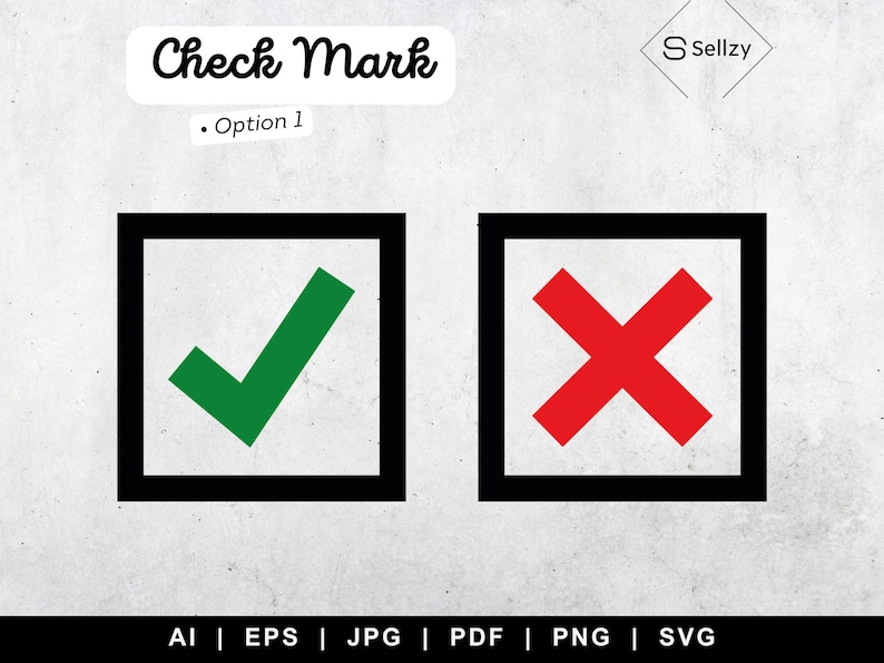 Check Mark Icon SVG | Check Mark SVG | Check Box List | Tick and Cross ...