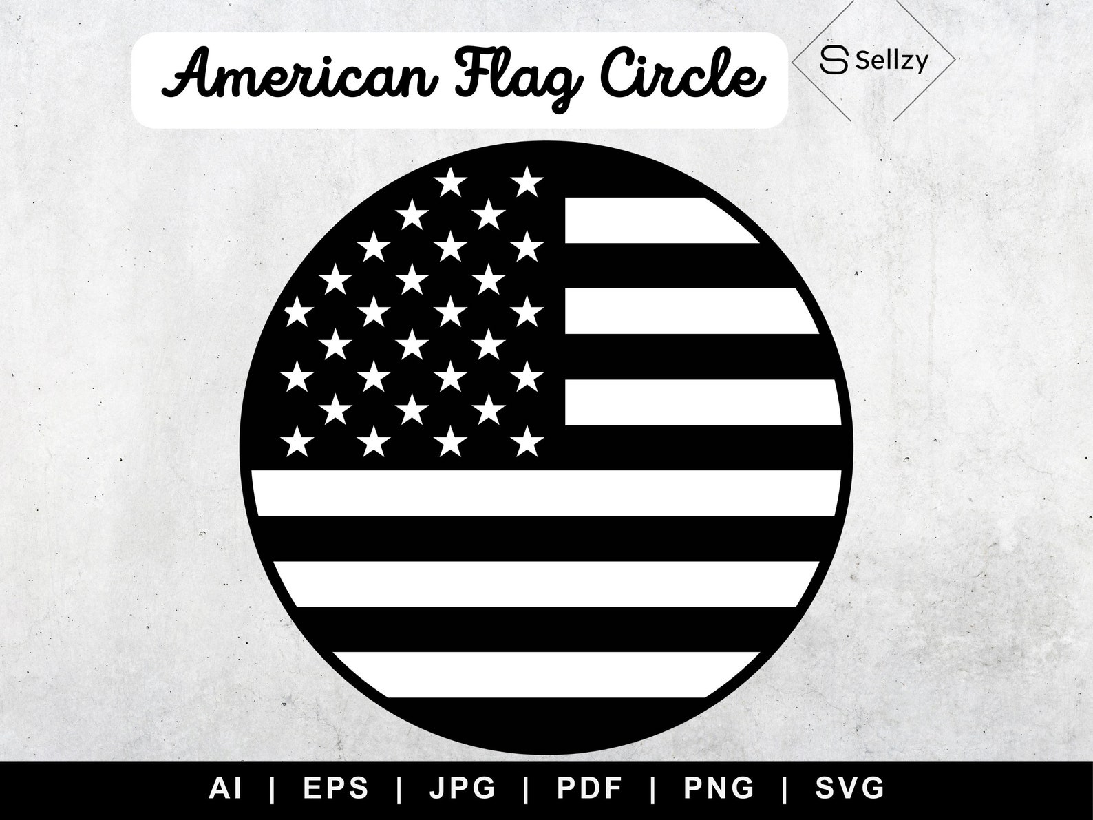 Round US Flag Svg | Circle American Flag Svg | Layered Round Shape USA ...