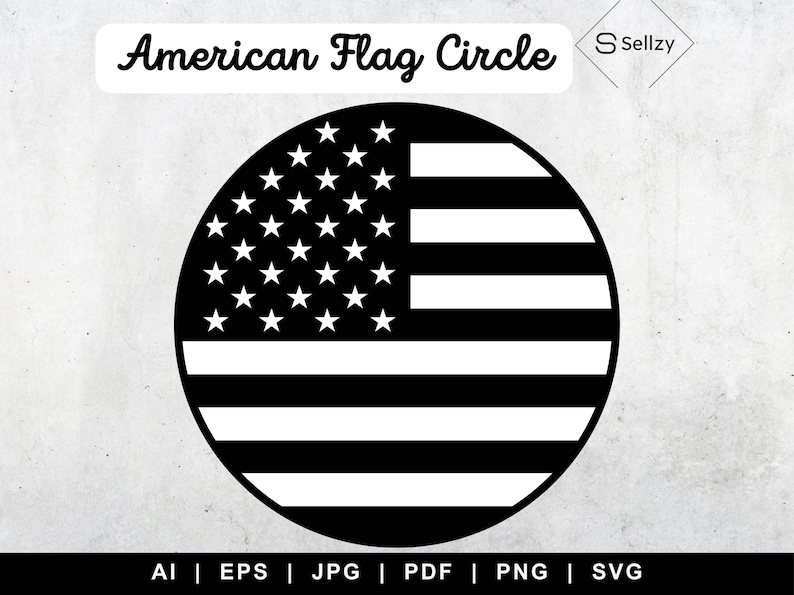 Round US Flag Svg | Circle American Flag Svg | Layered Round Shape USA ...