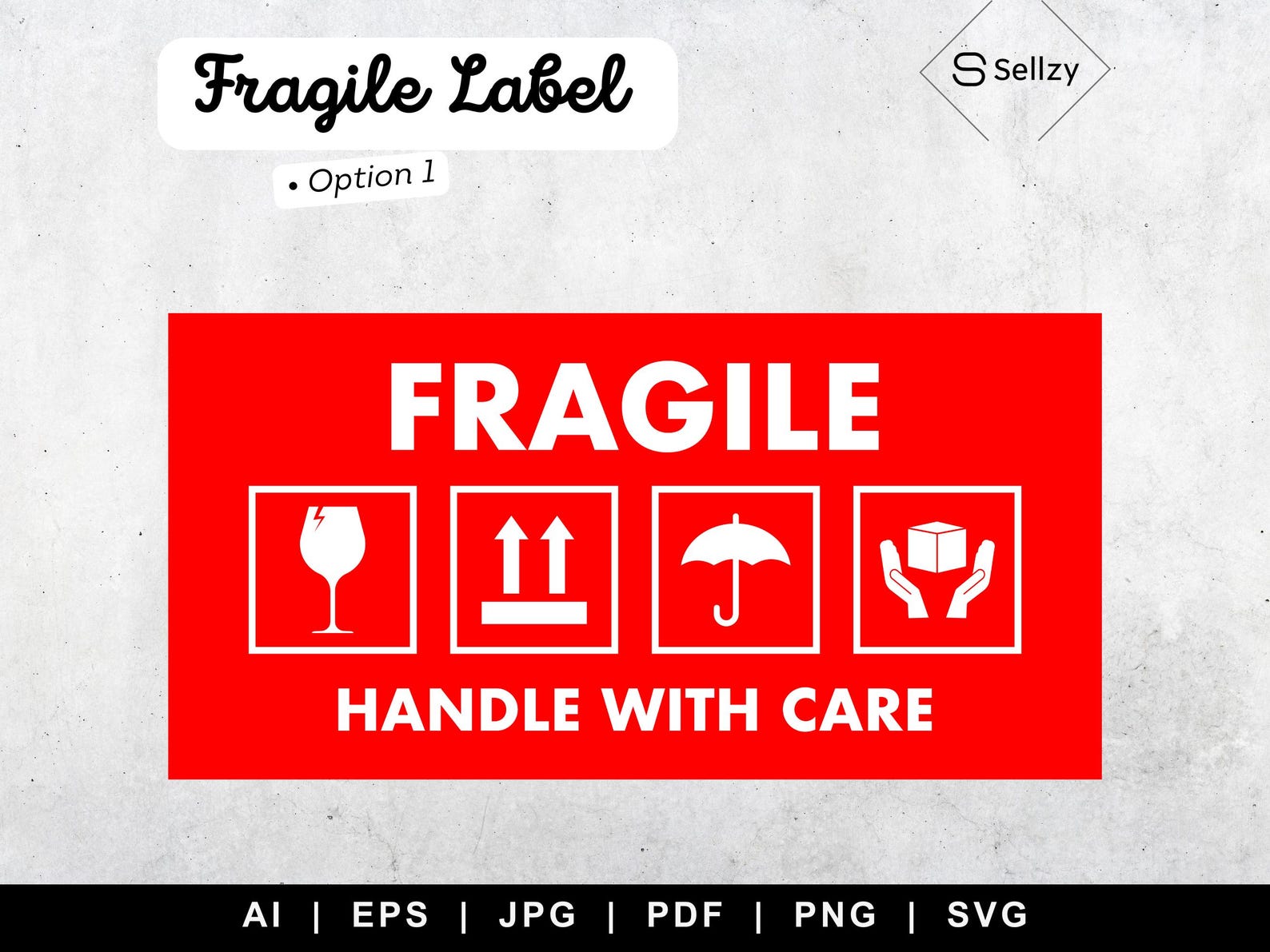Fragile Handle With Care Aufkleber SVG | Versandaufkleber | Fragile SVG ...