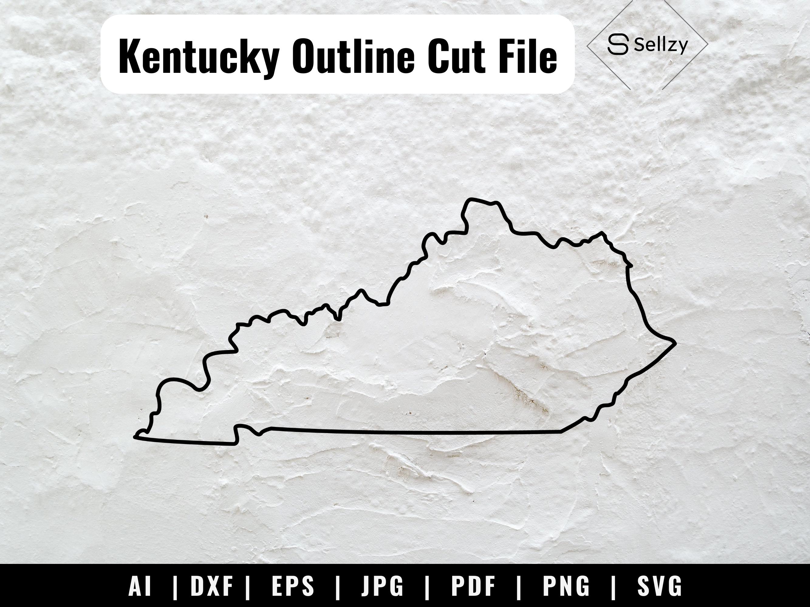 Kentucky Outline SVG Files | Kentucky Cut Files | Kentucky Vector | USA ...