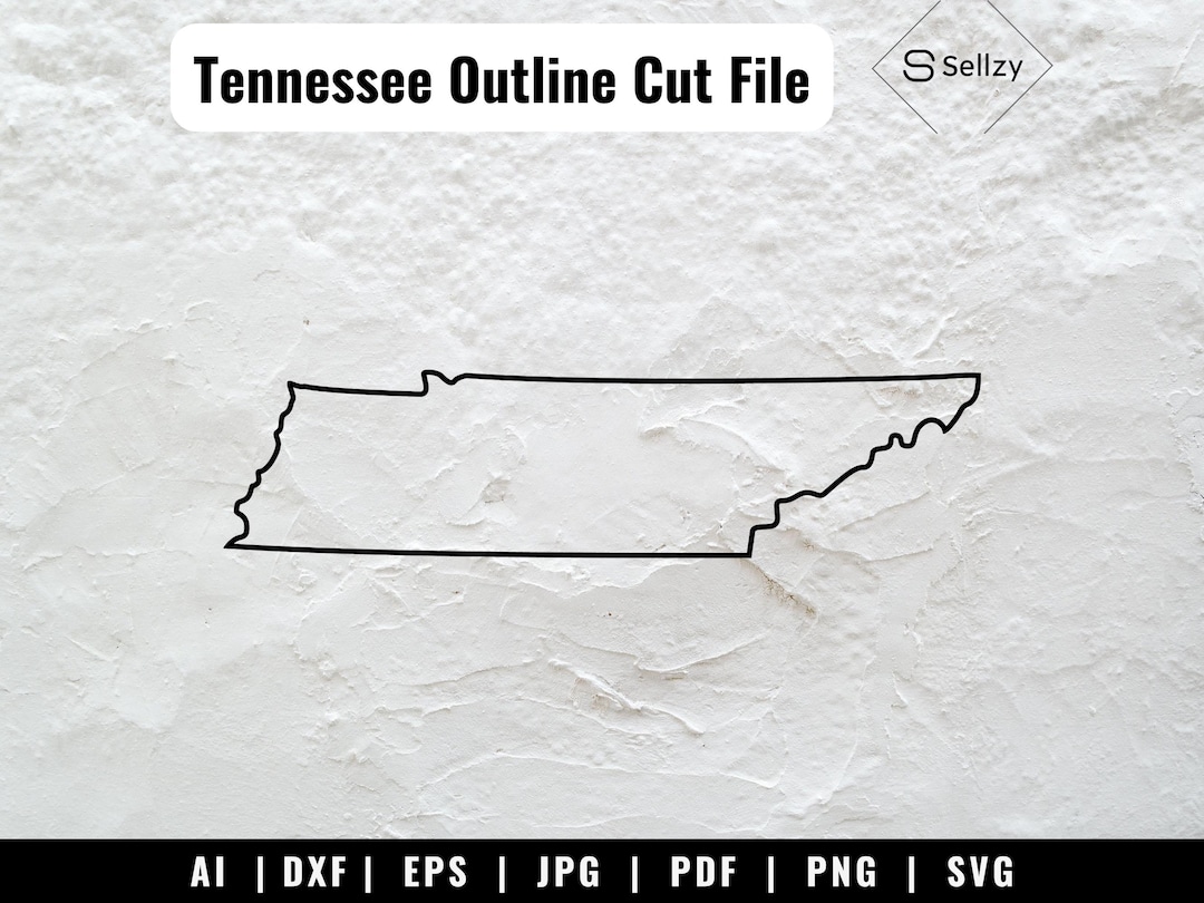 Tennessee Outline SVG Files | Tennessee Cut Files | Tennessee Outline ...