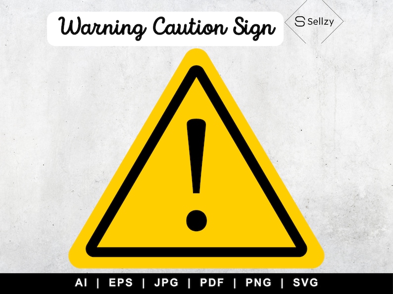 Warning Caution Sign SVG Yellow Warning Caution Sign SVG Caution SVG ...