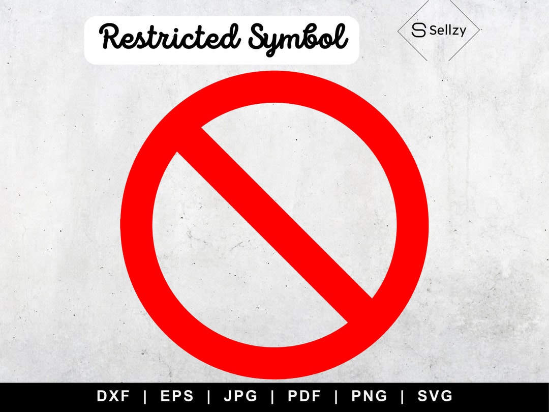 Blocked Symbol SVG | Restricted Symbol SVG | Banned Symbol SVG| No ...