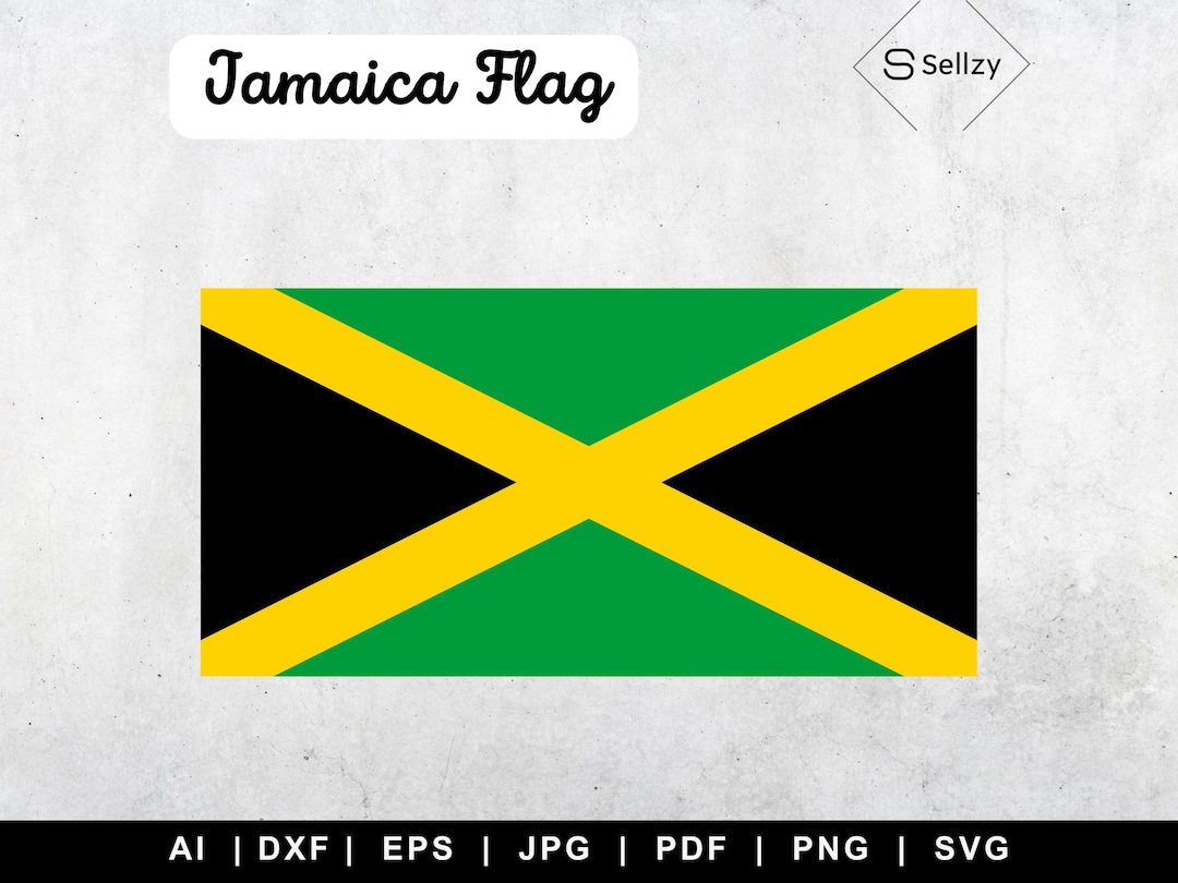 Jamaica Flag SVG | Jamaica Flag Layered Cricut Cut File | Jamaica Flag ...