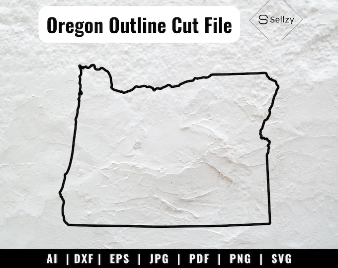 Oregon State Map Svg Png Jpg Eps Jpgeg Vector Graphic Clip Art Oregon ...