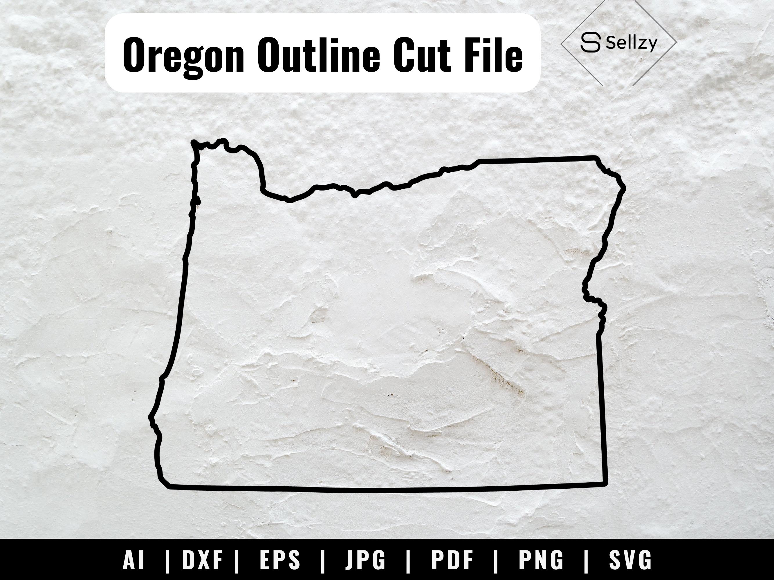Oregon Outline SVG Files Oregon Cut Files Oregon Vector USA Vector ...