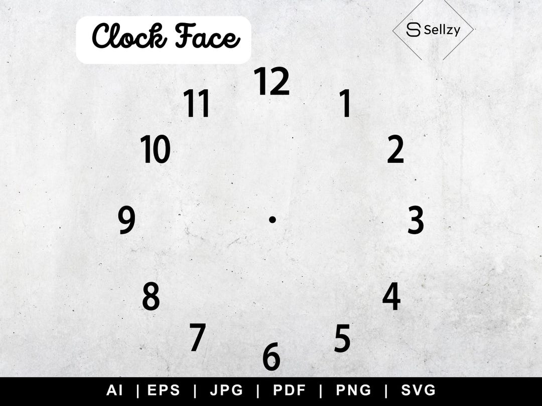 Clock Face SVG | Vintage Clock Face Cut Files | Antique Clock Face PNG ...