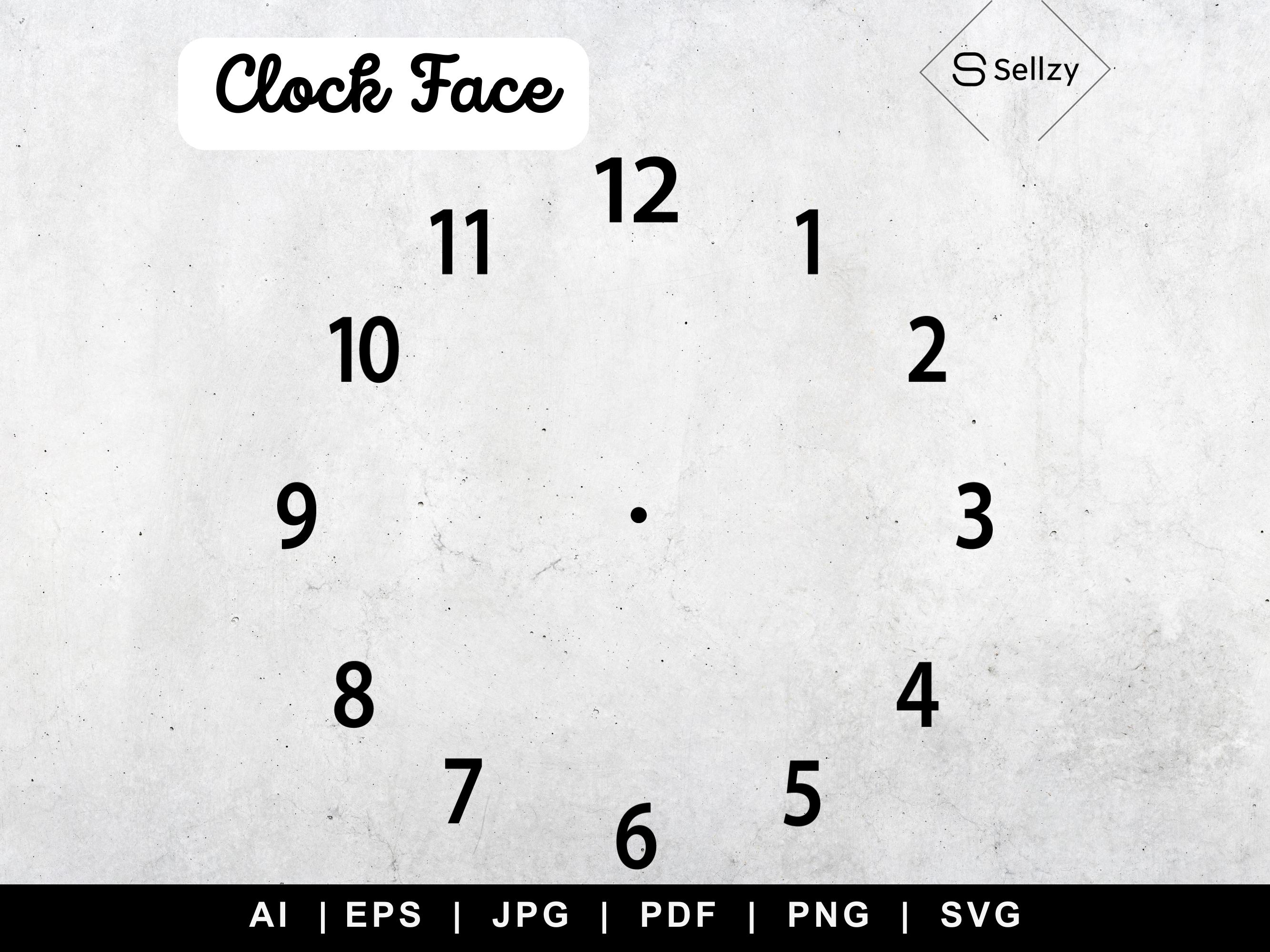 Clock Face SVG Vintage Clock Face Cut Files Antique Clock Face PNG ...