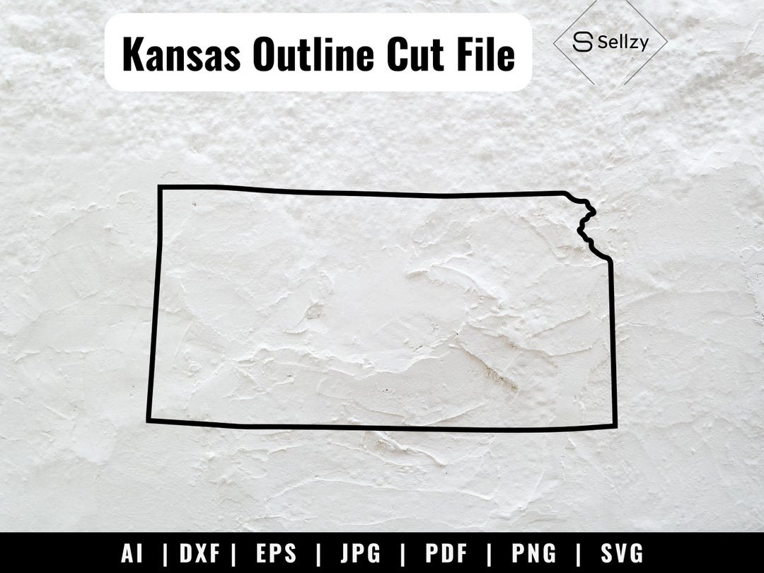 Kansas Outline SVG Files | Kansas Cut Files | Kansas Outline PNG ...