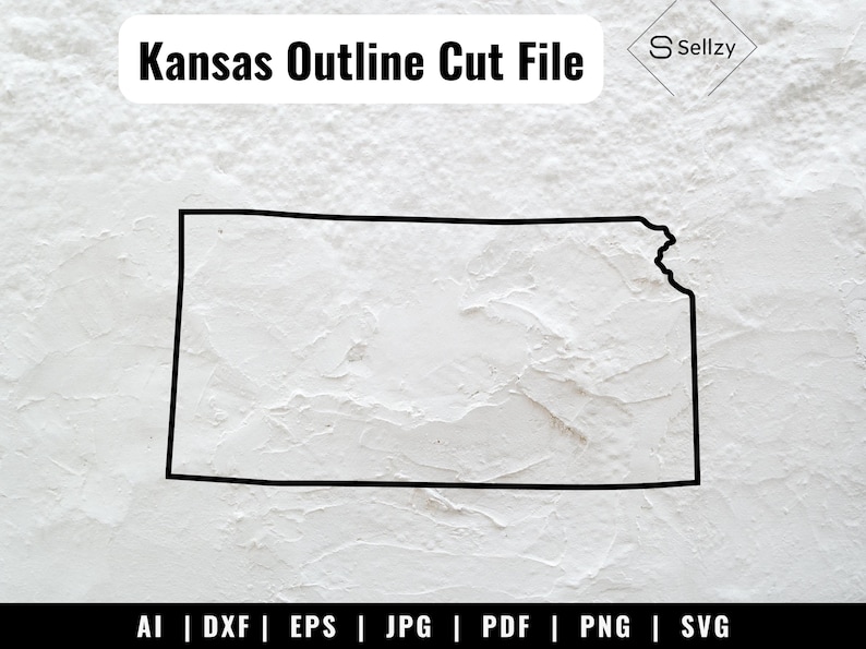 Kansas Outline SVG Files | Kansas Cut Files | Kansas Outline PNG ...