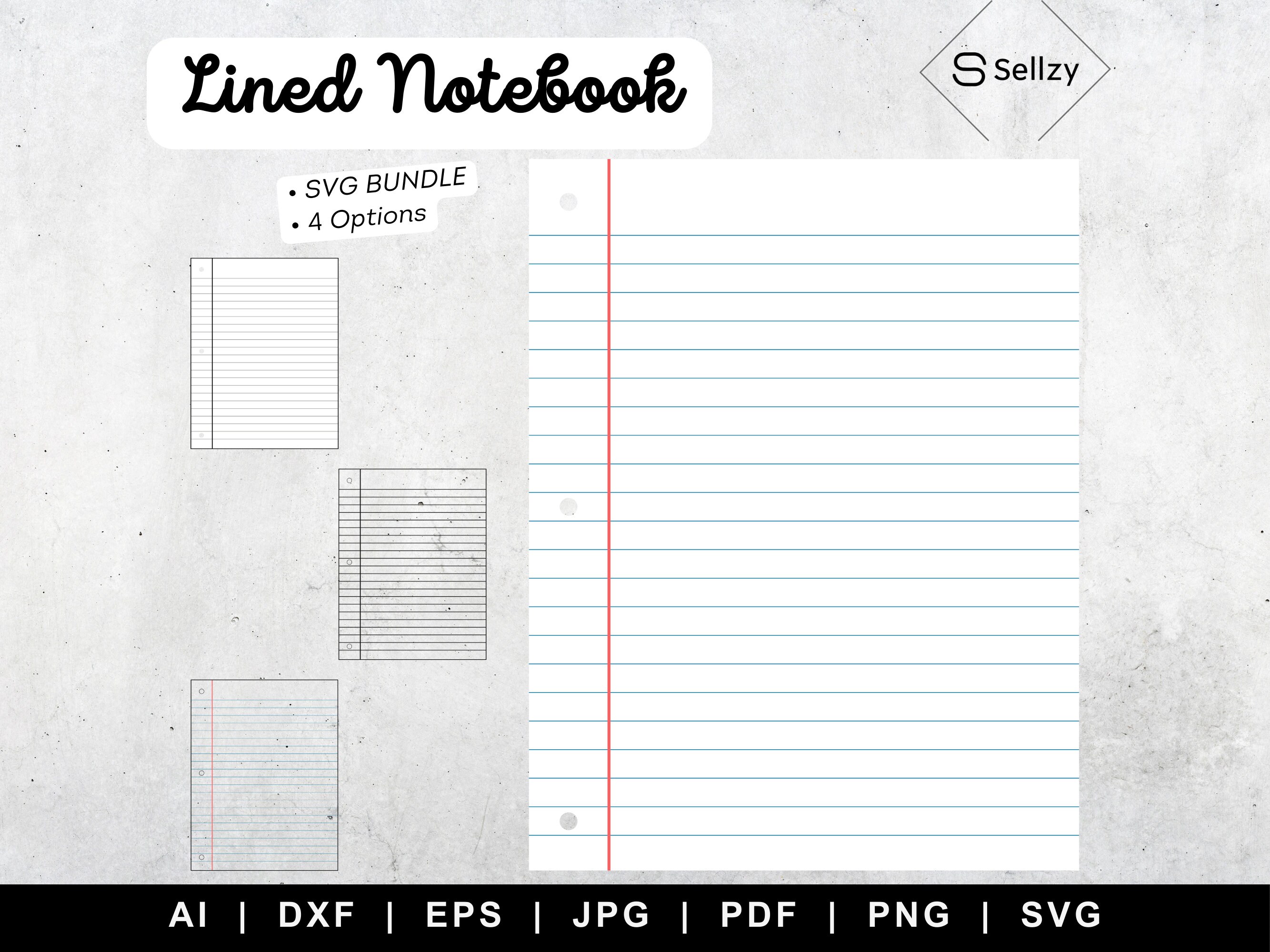 Lined Paper Clip Art Print Free: Cute Bordered Paper Clipart Printing