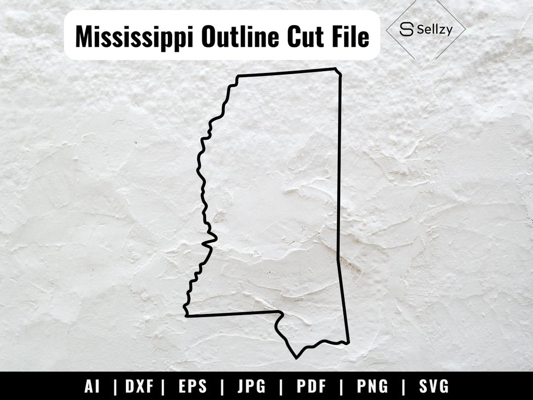 Mississippi Outline SVG Files | Mississippi Cut Files | Mississippi ...