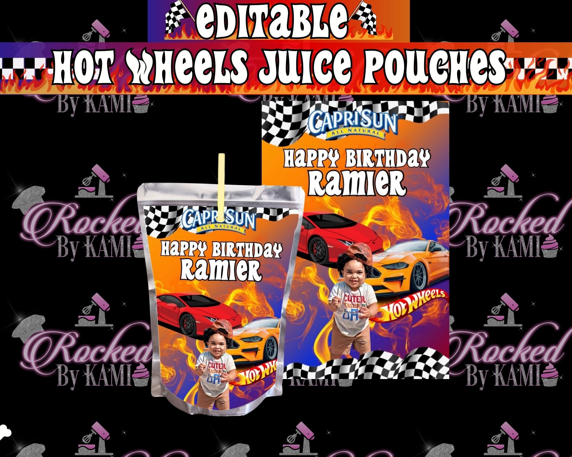 Editable Custom Capri Sun Labels - Etsy