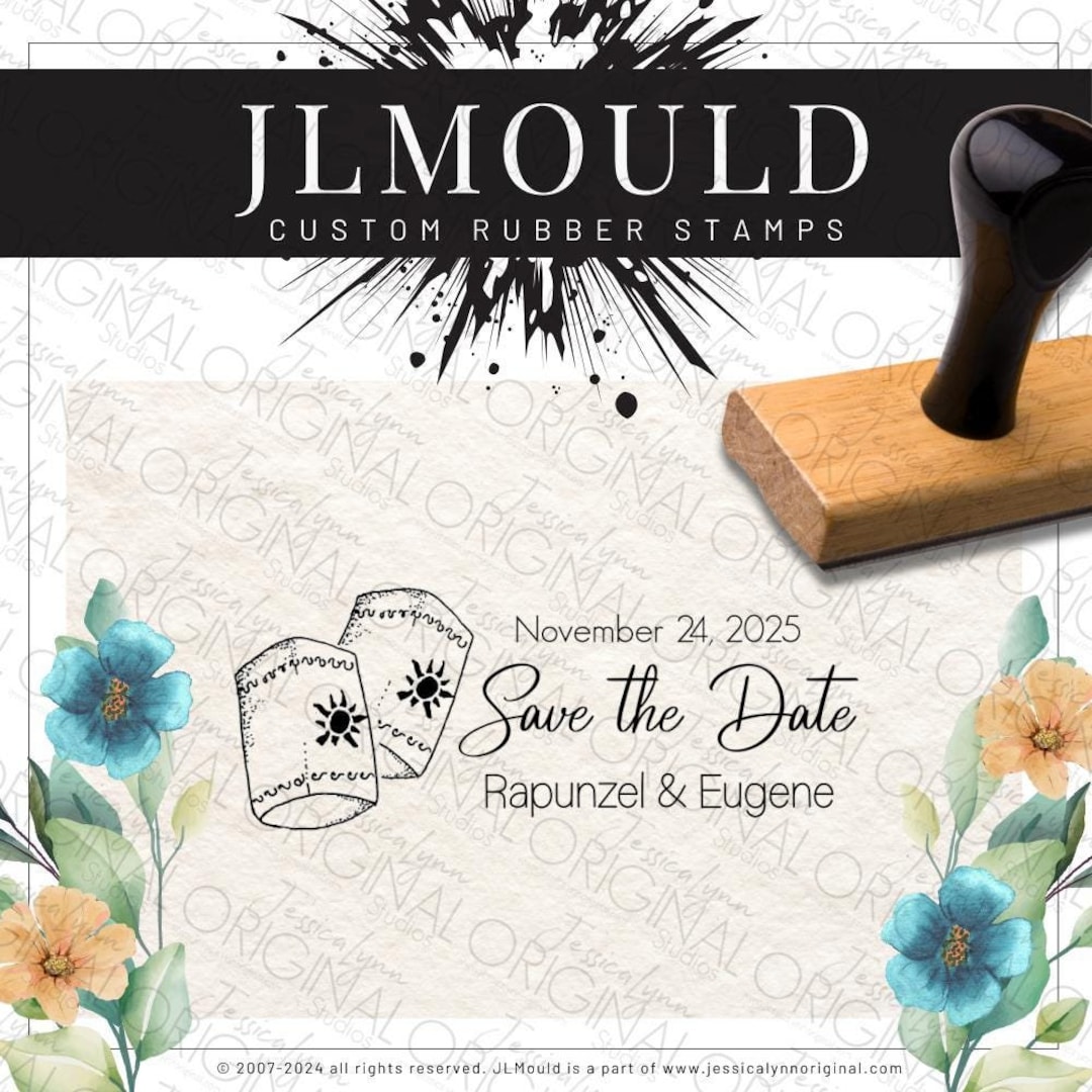 Best Rated Tangled Rapunzel Lanterns Custom Rubber Stamp | Personalized ...