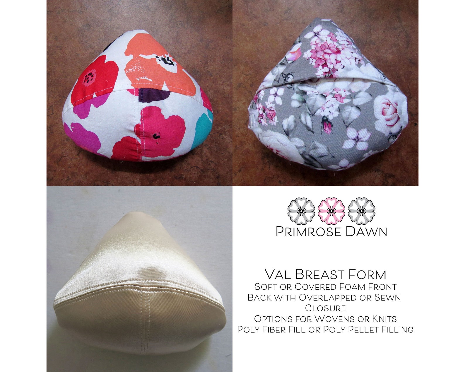 Val Breast Form PDF Sewing Pattern: Soft Mastectomy Prosthesis for ...