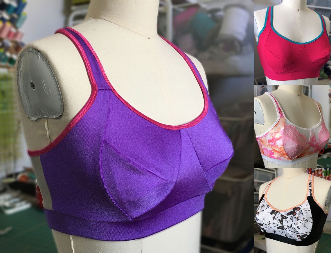 Maritza Sports Bra PDF Sewing Pattern: Athletic Bra for Stretch Knits ...