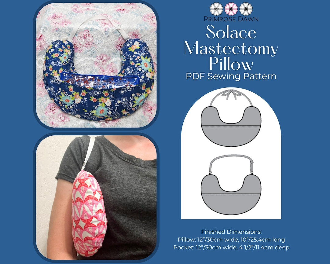 Solace Mastectomy Pillow PDF Sewing Pattern: Post-op Lumpectomy Breast ...