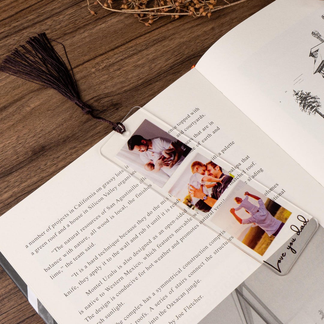 Personalized Acrylic Bookmark for Men, Custom Photo Bookmark, Metal ...