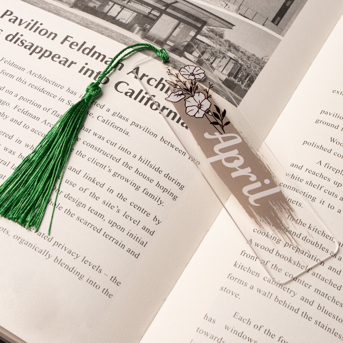 Personalized Birth Flower Bookmark Custom Name Acrylic Bookmark for Her ...